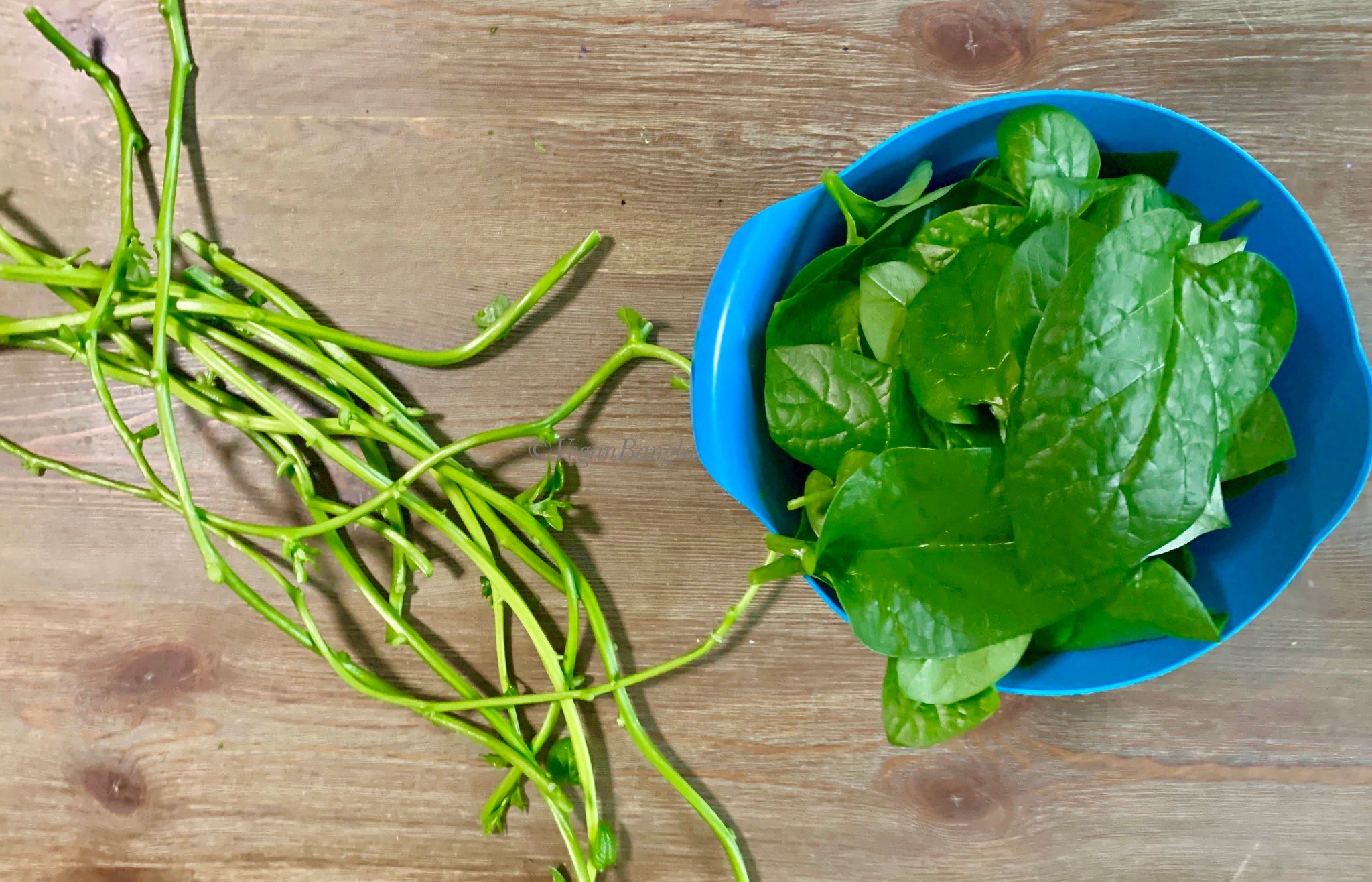 Malabar Spinach Stir Fry – Pui Shak (পুঁই শাক) – Vegan Bangla